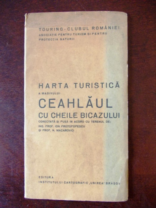 HARTA TURISTICA A MASIVULUI CEAHLAUL CU CHEILE BICAZULUI- PROF.I ...