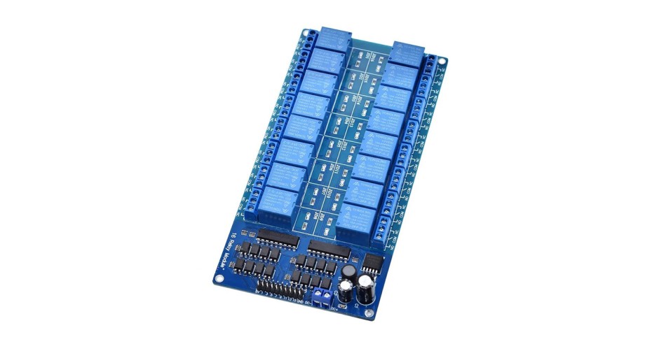 Modul releu cu 16 canale 12V cu izolator optic pentru Arduino | arhiva ...
