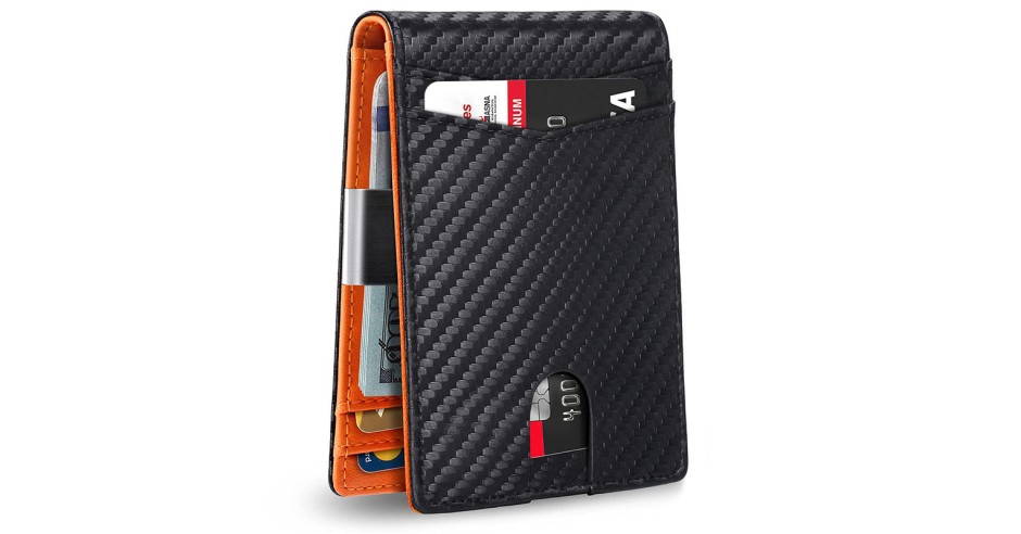 Portofel din piele pentru barbati, Nivazo, protectie RFID carduri, cu ...