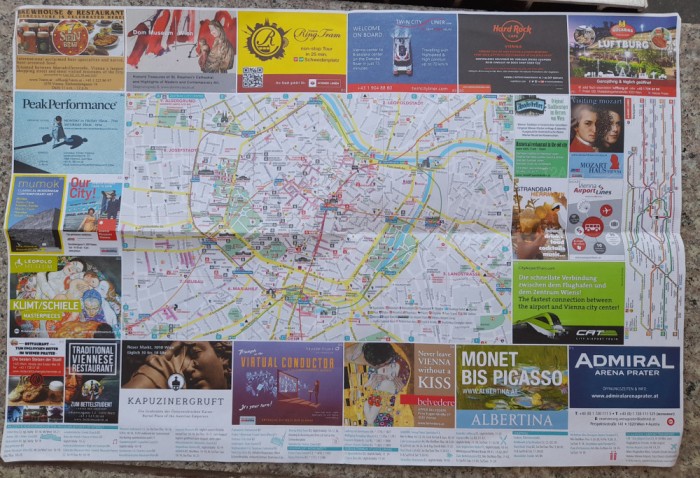 Harta turistica a Vienei, print Austria | Okazii.ro