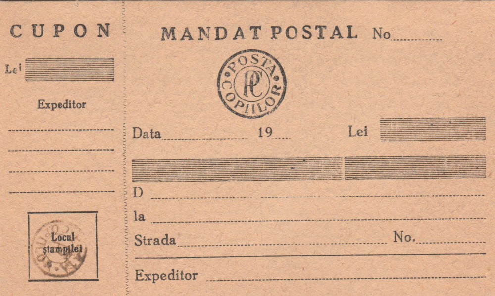 1961 Romania - Intreg postal Posta Copiilor, mandat postal necirculat ...