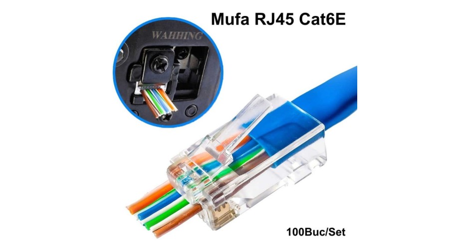 Mufa UTP Plastic CAT6E +CUT Set 100Buc | arhiva Okazii.ro