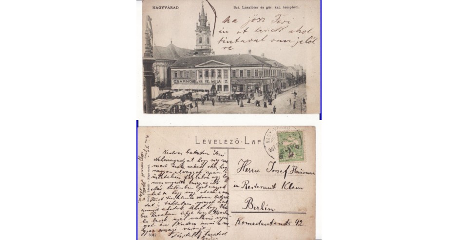 Oradea (Bihor), Nagyvarad - Piata -animata, rara, Circulata, Printata ...