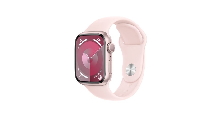 Apple Watch Series 9 GPS 41mm Curea sport din aluminiu roz deschis - S ...