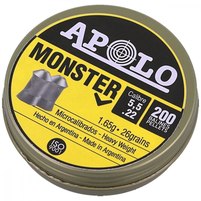 200 bucati alice pelete capse cal.5.5 - APOLO MONSTER 1.65 g .( cele ...