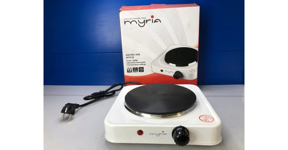 Plita electrica Myria MY-4135, 1 arzator, 1500W, alba / CLP | arhiva Okazii.ro