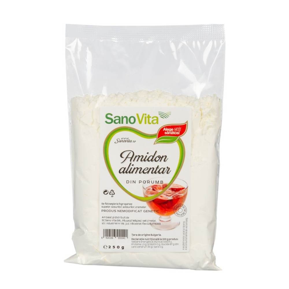Amidon de Porumb Sano Vita, 250 g, Amidon din Porumb, Amidon Porumb ...