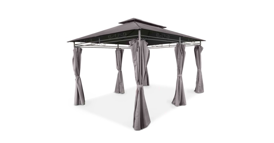 Cort Pavilion de Gradina, 6 pereti, 3x4 m, gri | arhiva Okazii.ro