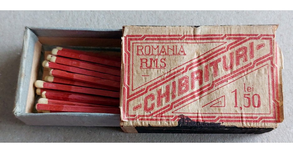 1926 Romania R.M.S. - cutie de chibrituri romanesti din lemn, Fabrica ...