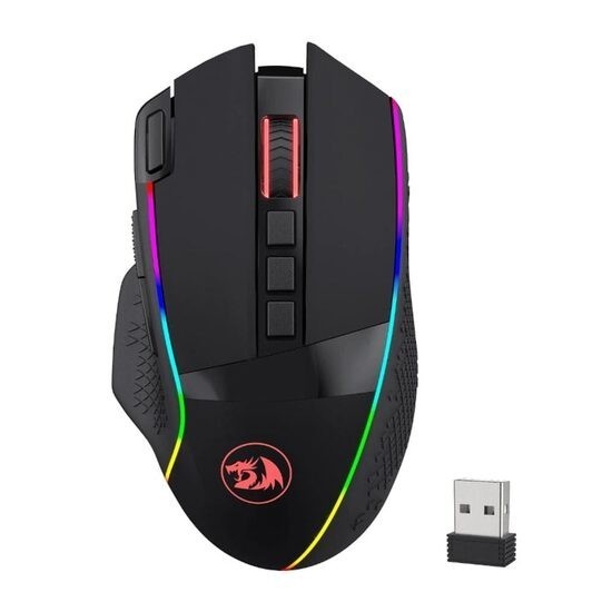 Mouse gaming wireless si cu fir Redragon Enlightment Pro negru ...