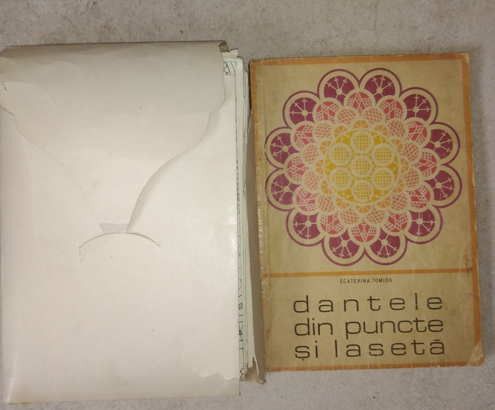 DANTELE DIN PUNCTE SI LASETA - ECATERINA TOMIDA-1970 +plic cu planse cu ...