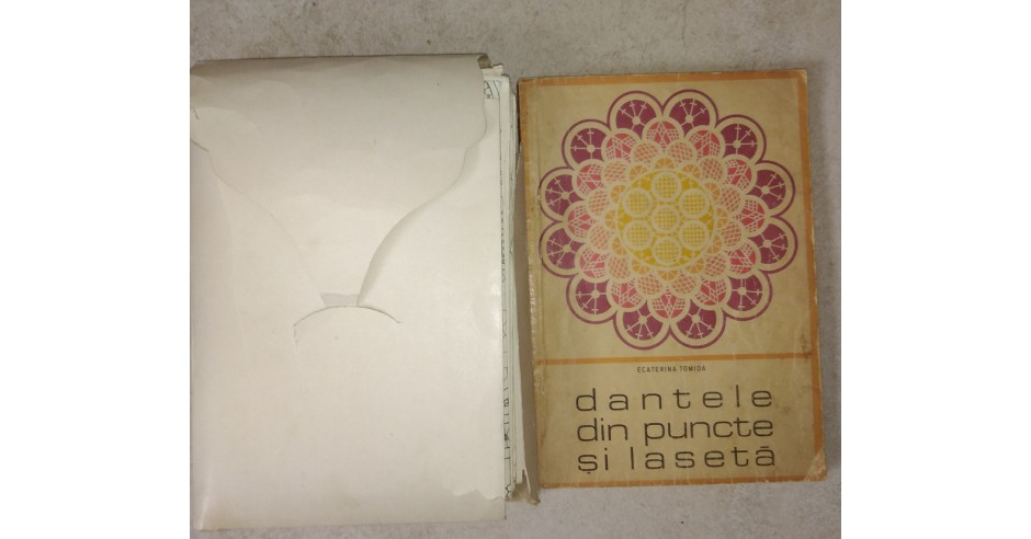 DANTELE DIN PUNCTE SI LASETA - ECATERINA TOMIDA-1970 +plic cu planse cu ...