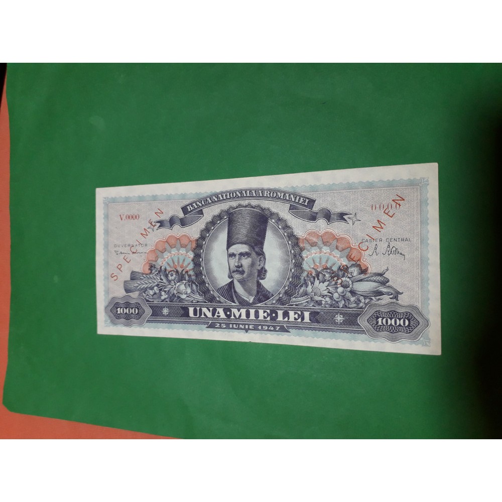 Bancnote romanesti 1000lei 1947 specimen unc | arhiva Okazii.ro
