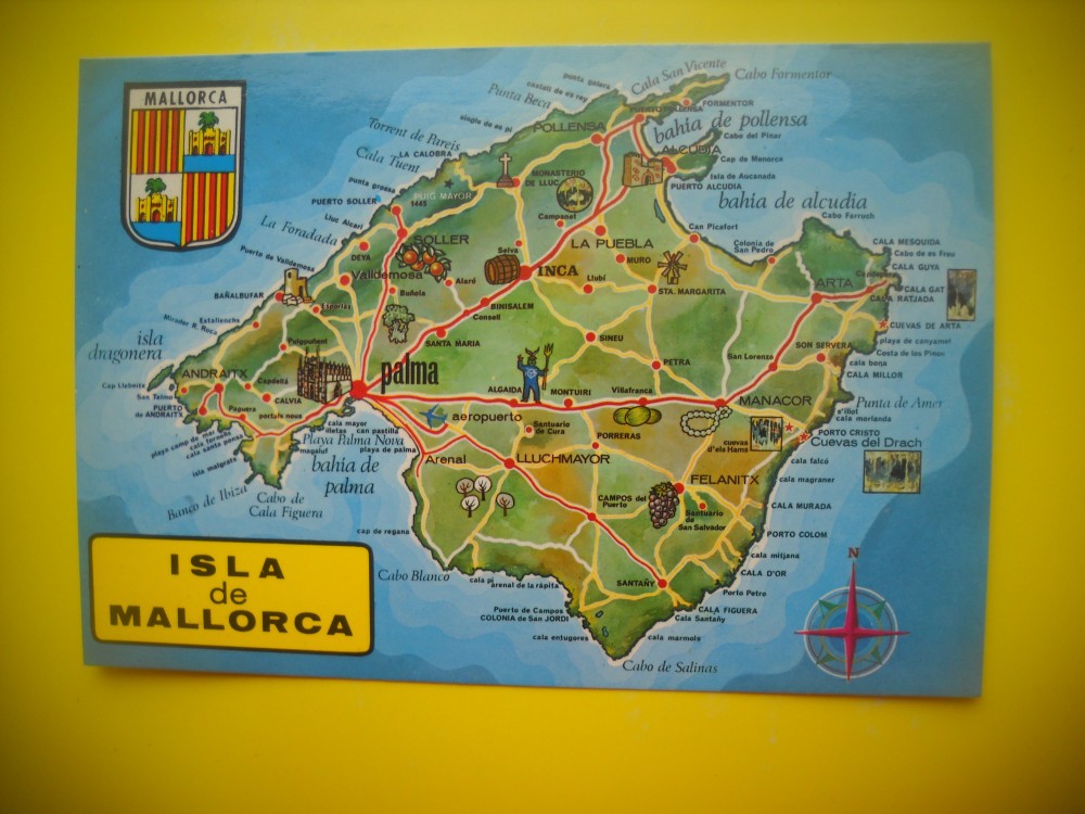 HOPCT 88976 HERALDICA -HARTA INSULA PALMA DE MALLORCA -SPANIA ...