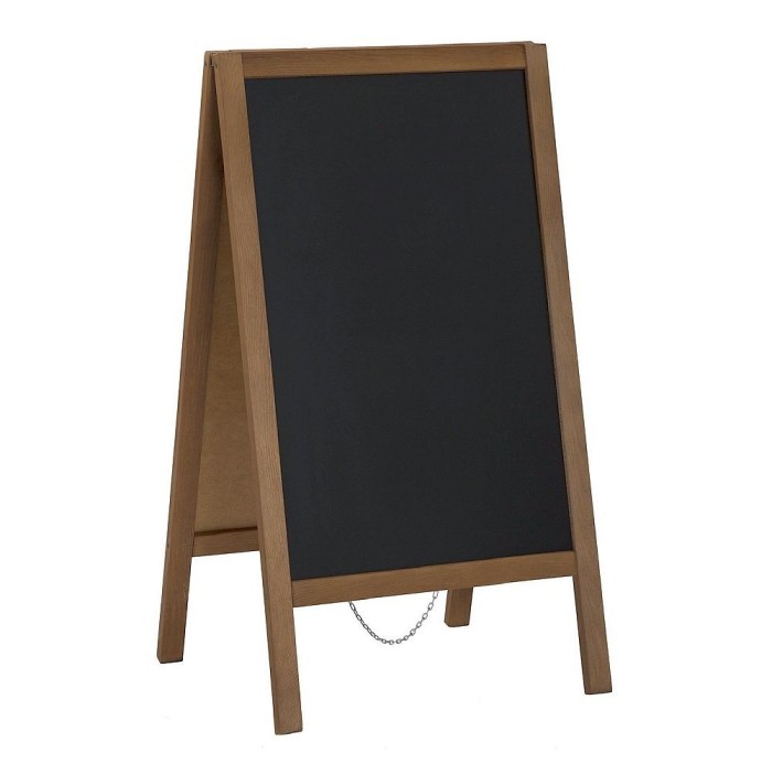 Tabla stradala mare cu 2 fete, meniu restaurant - lemn natur | Okazii.ro