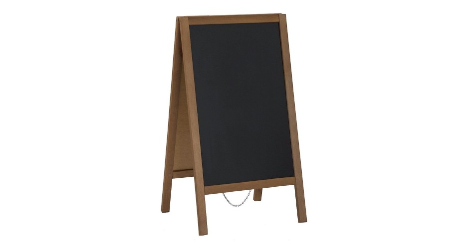 Tabla stradala mare cu 2 fete, meniu restaurant - lemn natur | Okazii.ro