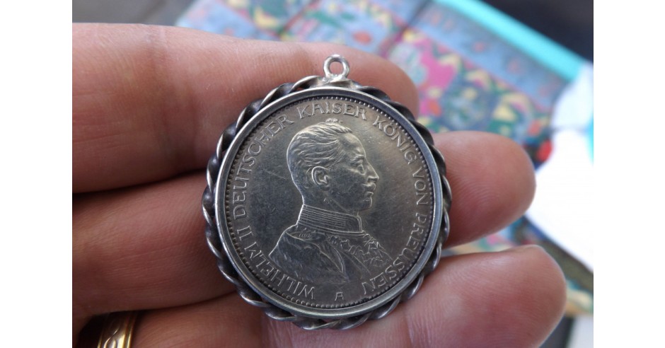 Moneda germana din argint.Drei mark 1914.Perfecta., Europa, Vw | Okazii.ro