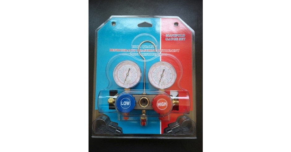 Baterie manometre freon R134A,R410A,R22,R404, + 2 cuple auto pentru ...