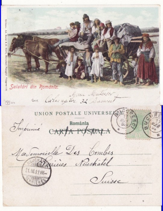 Salutari din Romania -Satra, tigani - tipuri-clasica, rara, Circulata ...