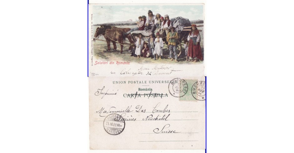 Salutari din Romania -Satra, tigani - tipuri-clasica, rara, Circulata ...