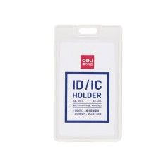 Ecuson Vertical Rigid pentru Carduri Deli, 54x90 mm, Alb, Deschidere ...