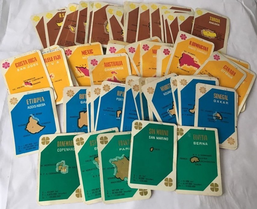 JOC CARTI ROMANESC, TARILE SI CAPITALELE LUMII, ANII 1980, geografie ...