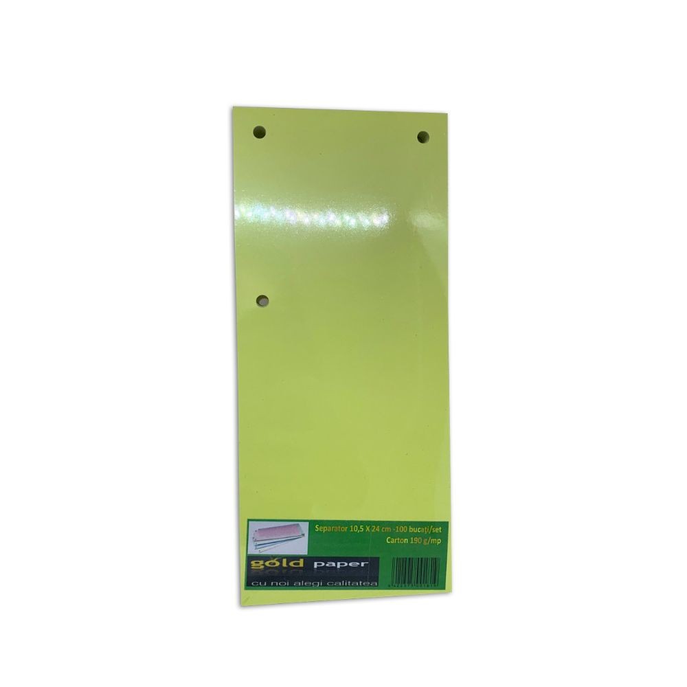 Separator din Carton, 10.5x5x24 cm, 100 File/Set, Galben, Separatoare ...