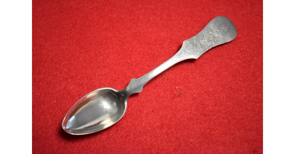 Lingurita de Argint - Monograma H S - Marcaj 12 - secol XIX - 32 grame ...