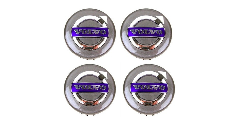 Capace Jante Aliaj Volvo 64mm Gri Albastru - Set 4 Bucati, Volvosiwe ...