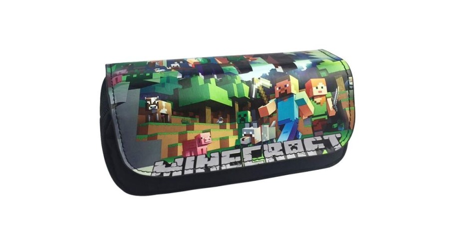 Penar scoala Minecraft , Steve , cu fermoar , 23 cm + BRATARA CADOU ...