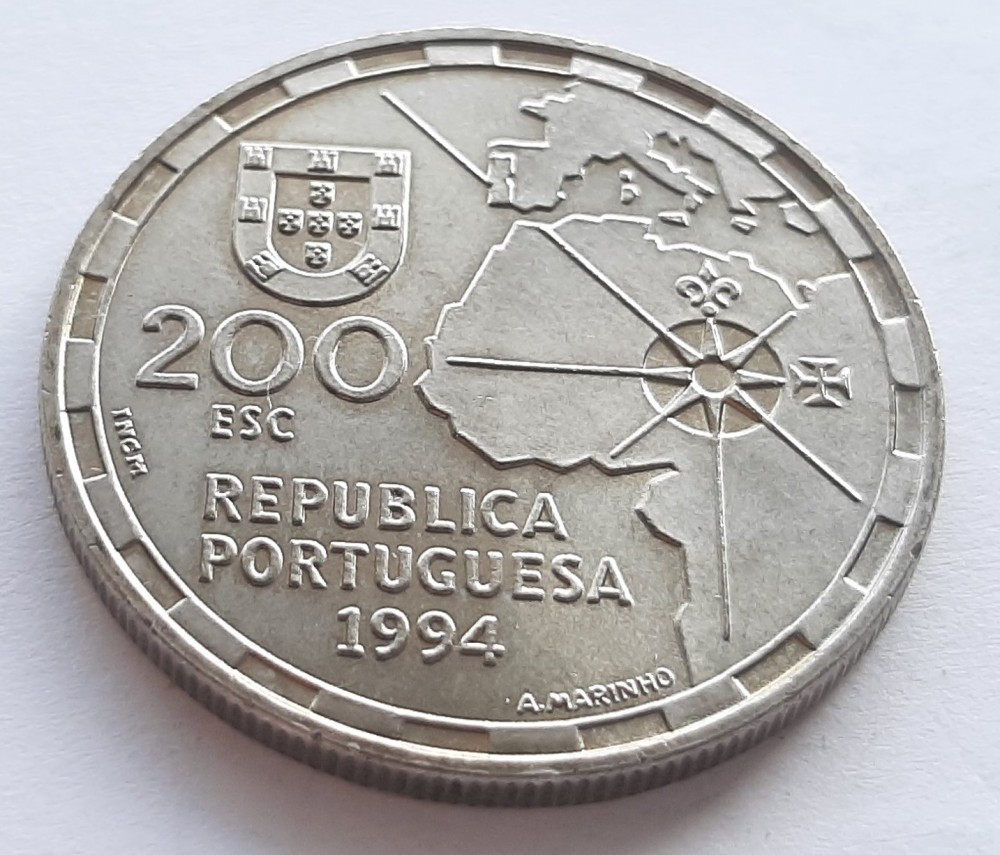 107. Moneda Portugalia 200 escudos 1994 (Dividing Up The World ...