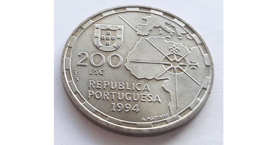 107. Moneda Portugalia 200 escudos 1994 (Dividing Up The World ...