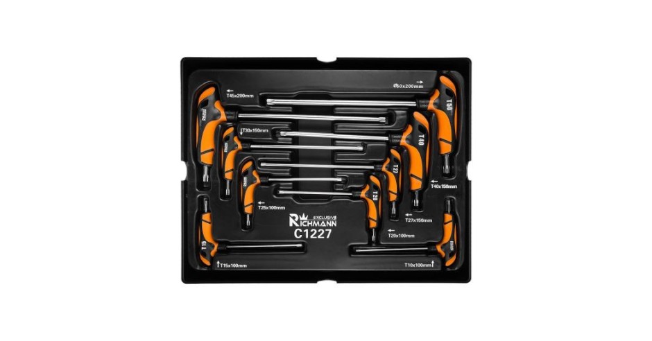 Set chei TORX cu maner TIP T, sertar TIP B (385x290 mm) pentru dulap ...