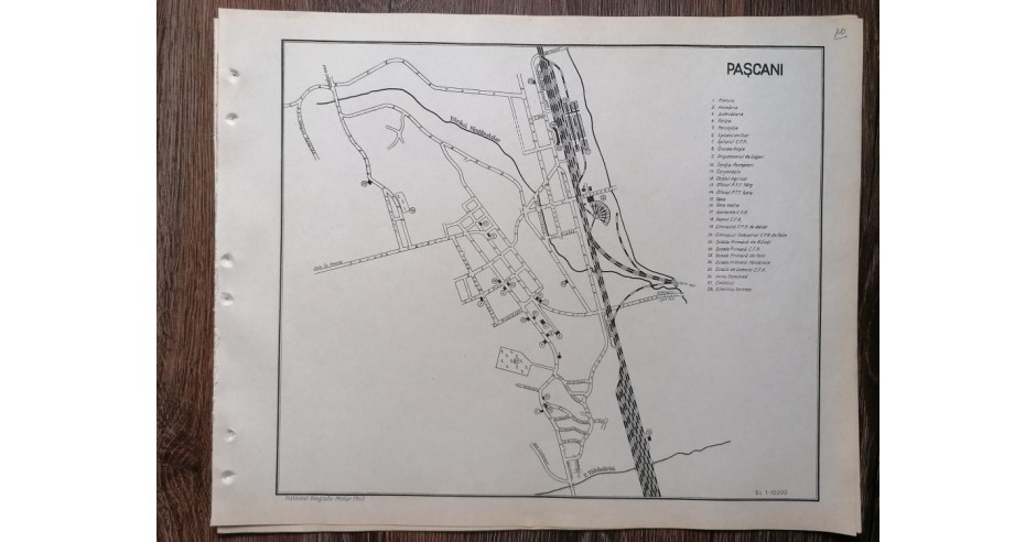 Harta Pascani 1943 | arhiva Okazii.ro