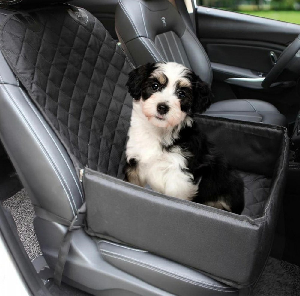 Scaun Auto pentru transport Caine sau Pisica, 50 x 45cm, culoare neagra ...