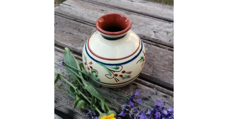 ZM2273- Vaza mica- vas decorativ- ceramica artizanala- vintage/ rustic ...