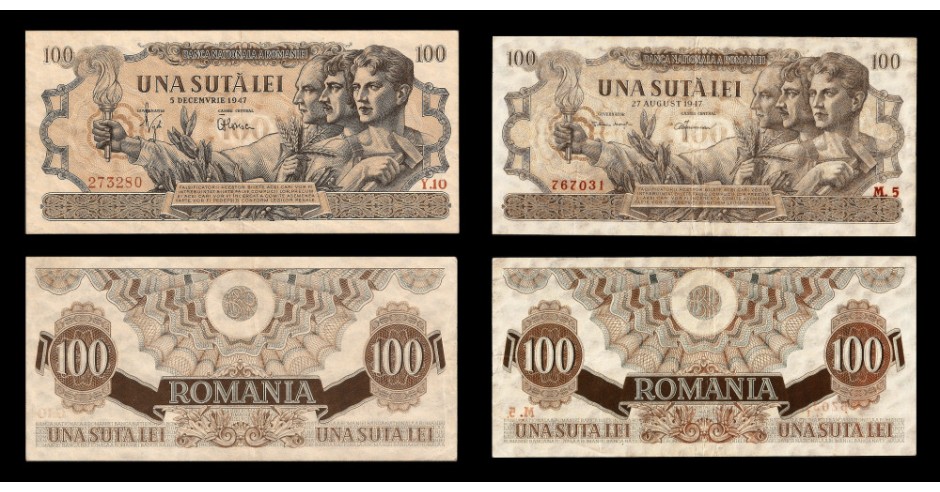 Bancnote romanesti - 100 lei 1947 -5 Decembrie & 27 August | arhiva Okazii.ro