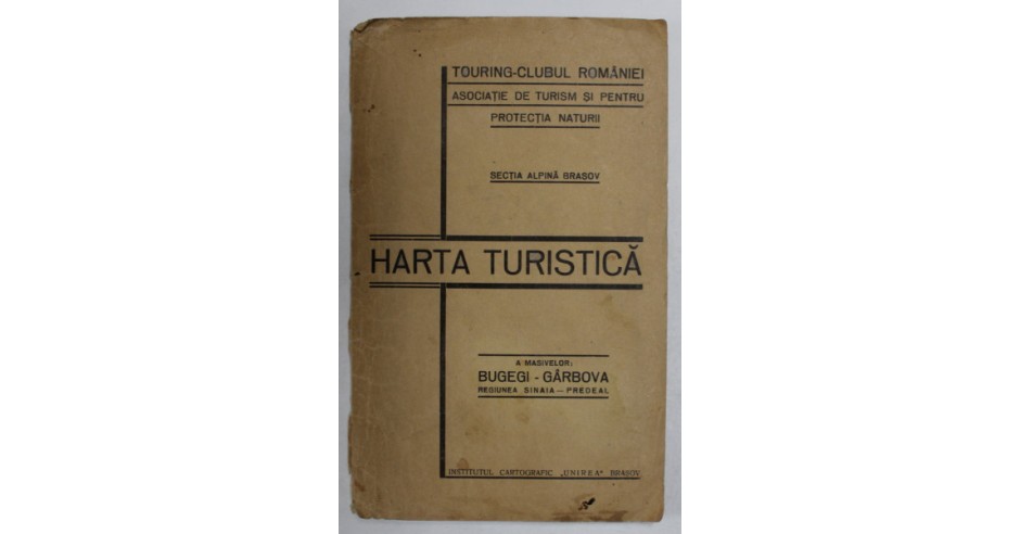 Harta Turistica Bucegi-Garboava, Sinaia-Predeal (1934), Institutul ...
