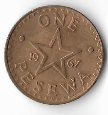 Moneda 1 pesewa 1967 - Ghana | arhiva Okazii.ro