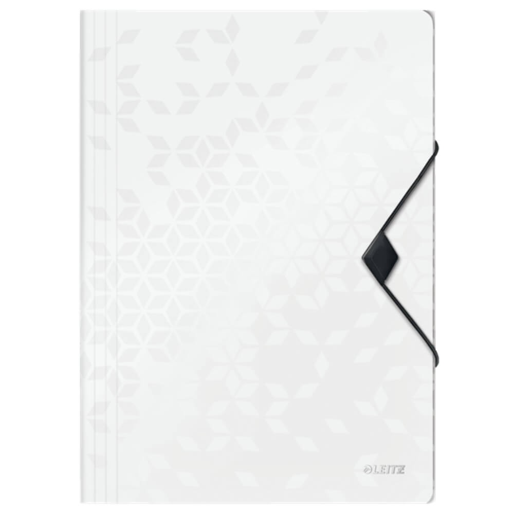 Mapa cu Elastic A4 Leitz Wow, Alb Metalizat, Mapa Proiecte, Mapa ...