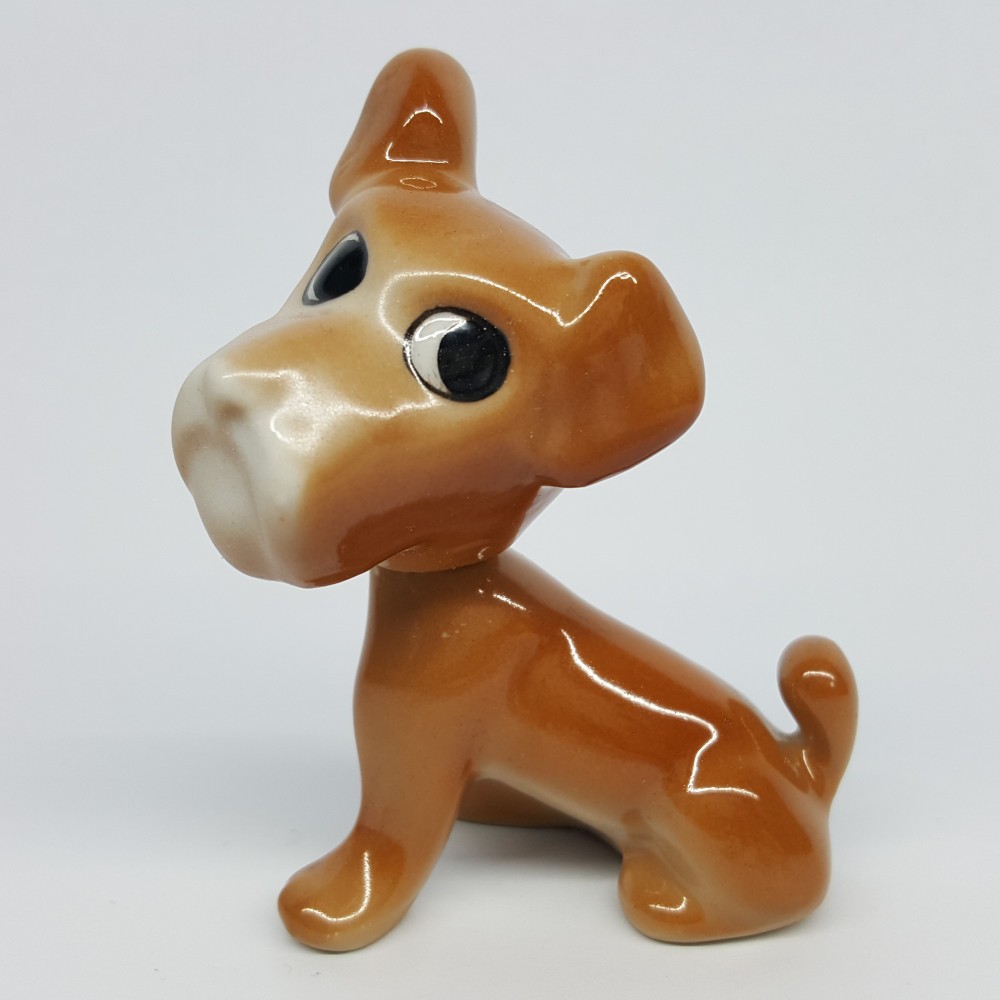 Catel, caine - Bibelou portelan romanesc vechi, vintage | arhiva Okazii.ro