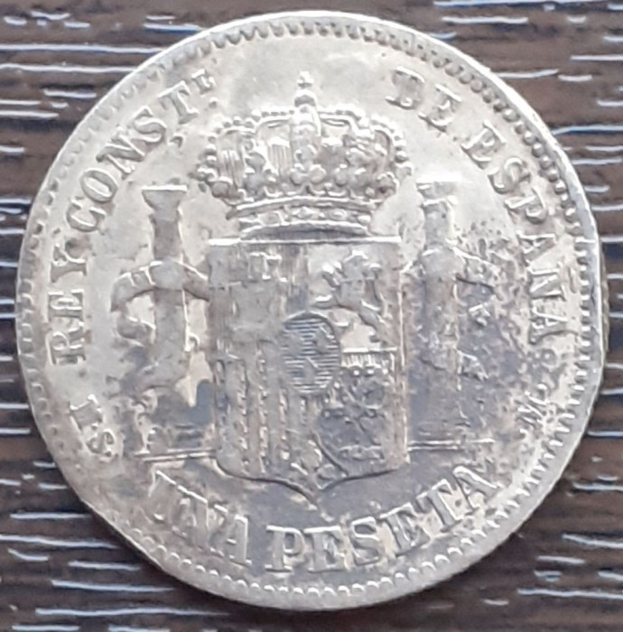 (A732) MONEDA DIN ARGINT SPANIA - 1 PESETA 1882, ALFONSO XII, Europa ...