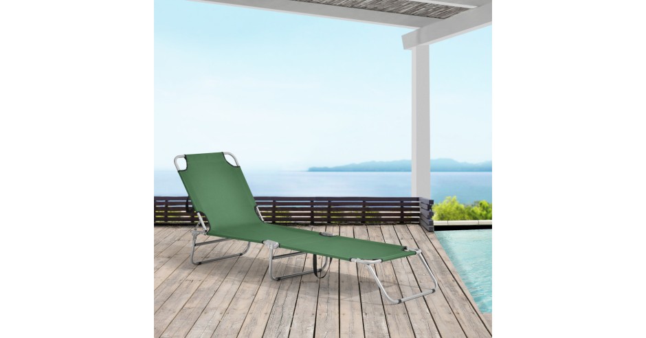 Sezlong pat Carcao pliabil cu barete transport verde inchis [casa.pro ...