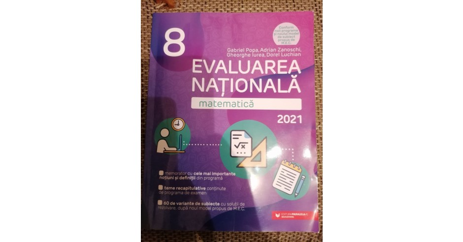 Evaluare Nationala Matematica Clasa a 8-a 2021 | arhiva Okazii.ro