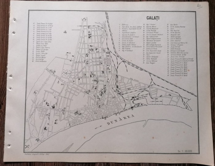 Harta Galati 1943 | Okazii.ro
