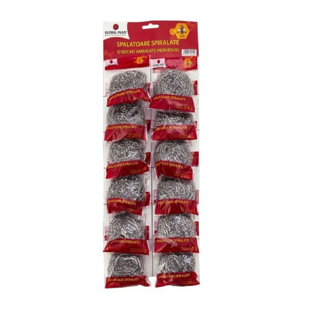 Set 12 Bureti din Inox Spiralati Zorex Pro, Culoare Argintie, Blister ...