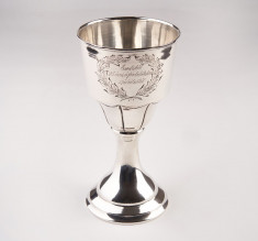 Impresionant pocal mare,cupa,pahar dE argint masiv Austro-Ungaria ...