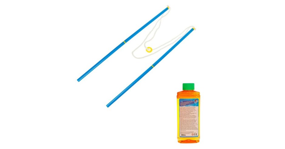 Set bete si solutie 250ml, pentru facut baloane uriase de sapun | Okazii.ro