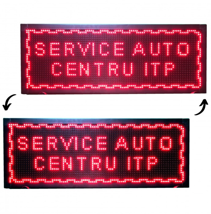 Reclama luminoasa 100x40 fata-verso LED Programabila din aplicatie ...