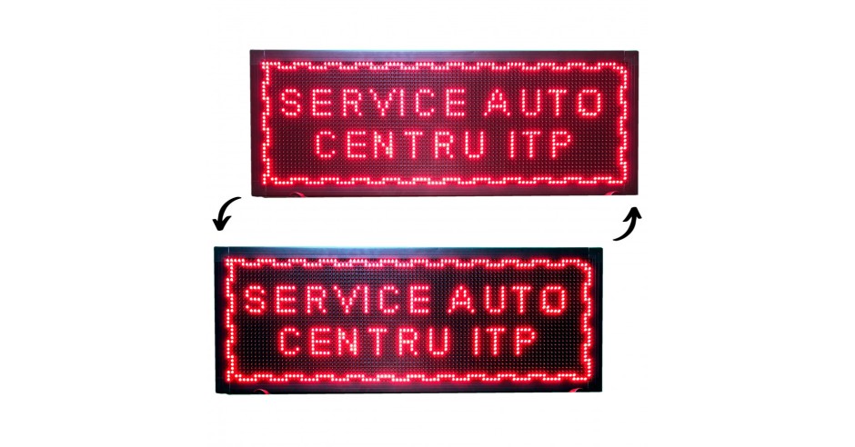 Reclama Luminoasa LED 100x40cm, Fata-Verso, Programabila WiFi ...